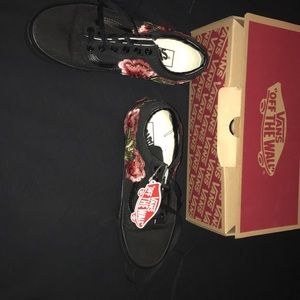 Vans | Shoes | Custom Rose Vans | Poshmark
